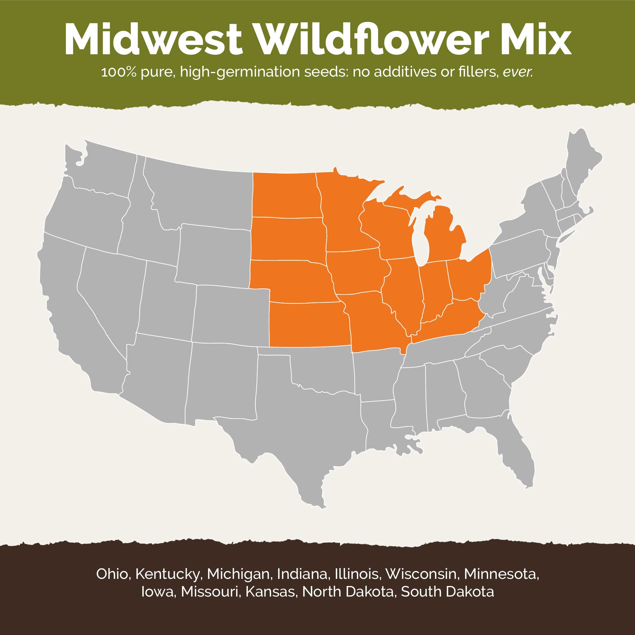 Midwest Wildflower Seed Mix | Wildflower Seeds | Eden Brothers